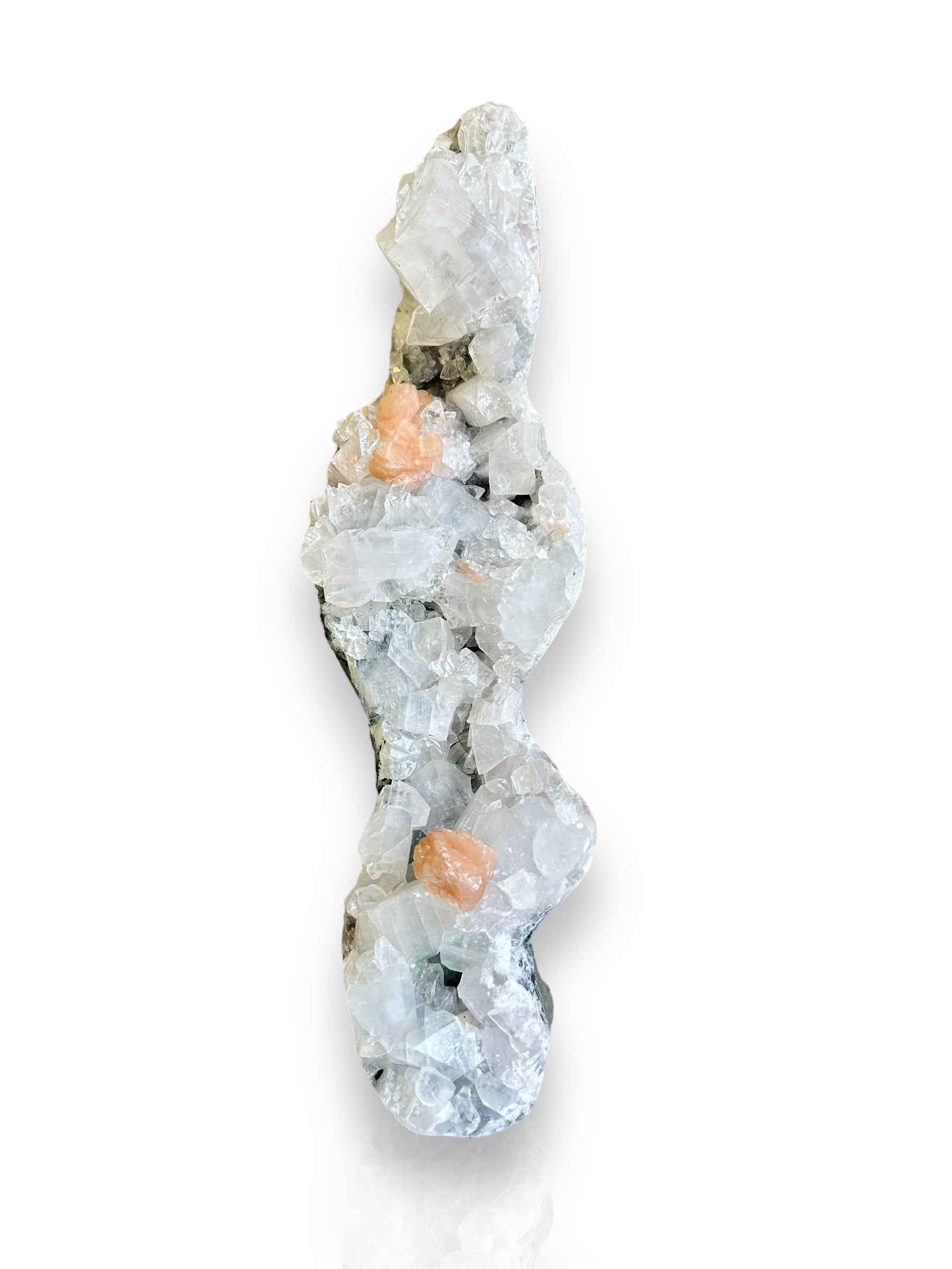 Unique Apophyllite Optic Calcite Peach Stilbite Mineral Specimen Cryst ...