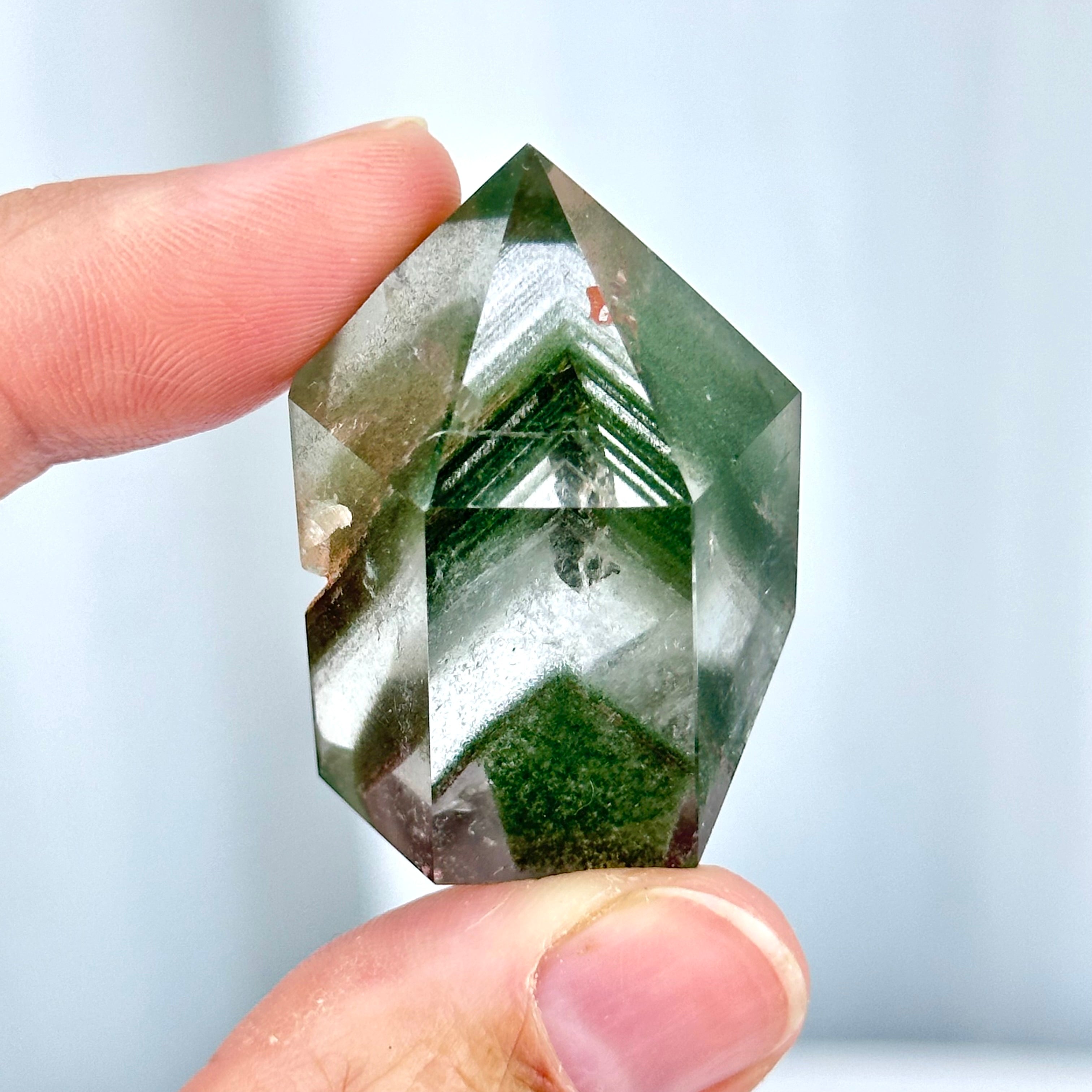 Phantom Lodolite Garden Quartz Polished Crystal Point – KUSHROX Crystal ...