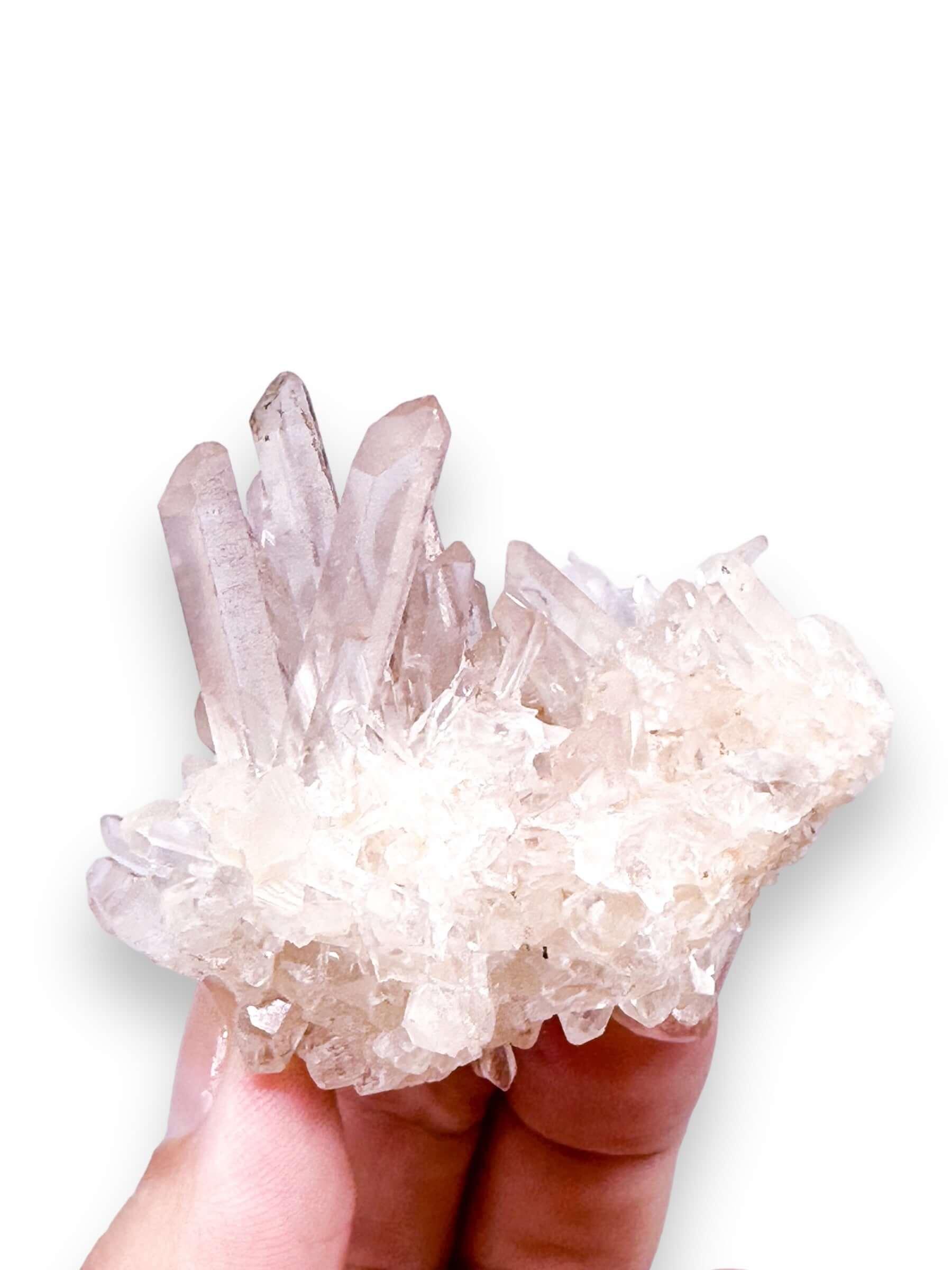 Pink Himalayan Quartz Crystal Cluster – KUSHROX Crystal Gallery